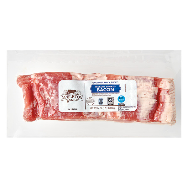 Appleton Farms Thick Sliced Hickory Bacon Same-Day Delivery or Pickup ...