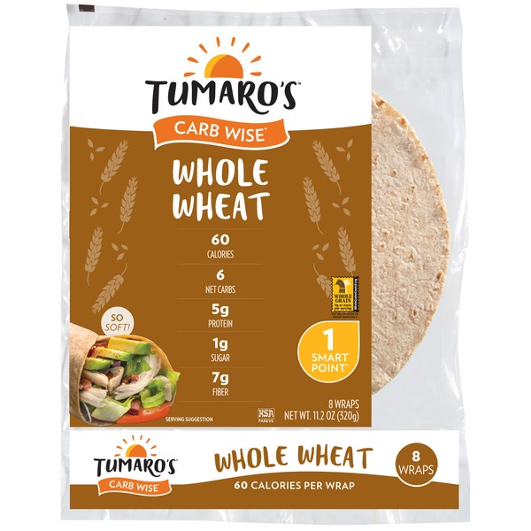 Tumaro's Whole Wheat Carb Wise Wraps (8 ct) - Instacart
