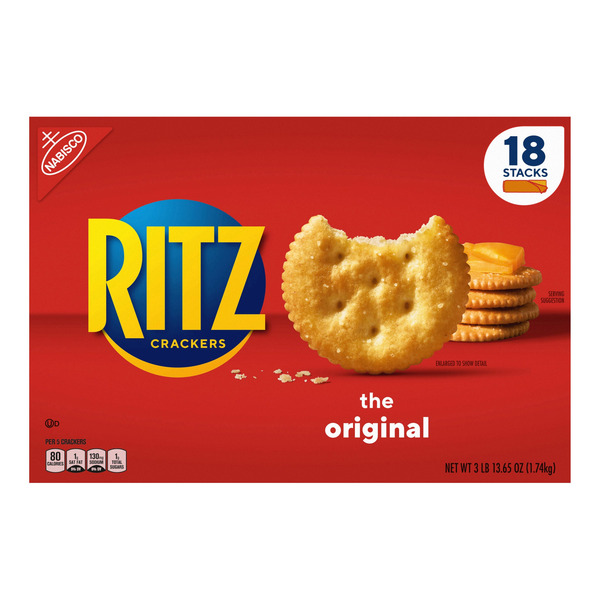 Ritz Original Crackers, Snacks For Kids And Adults, Lunch Snacks 62 oz ...