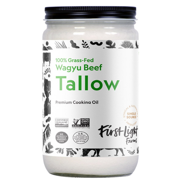 First Light Farms 100% Grass Fed Waygu Beef Tallow, 14 oz, 2-count Same ...