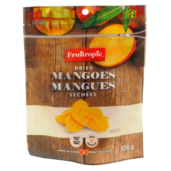 Fruitropic Dried Mangos In Pouch Same-Day Delivery | Dollarama