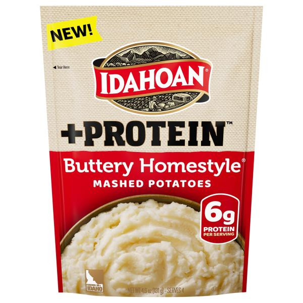 Idahoan® +Protein Buttery Homestyle Mashed Potatoes, 4 Servings Same ...