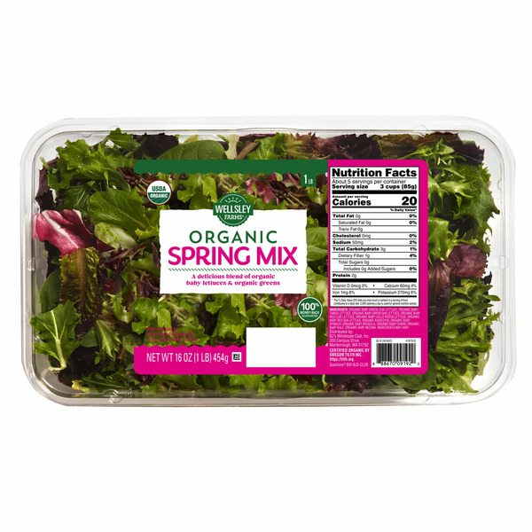 BJ's Wholesale Club Wellsley Farms Spring Mix Organic A Delicious Blend ...
