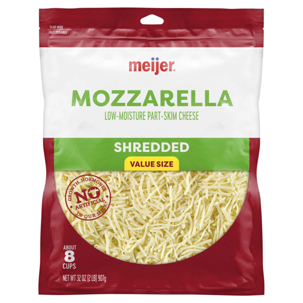 Meijer Meijer Italian Style Mozzarella Low-moisture Part-skim Shredded ...