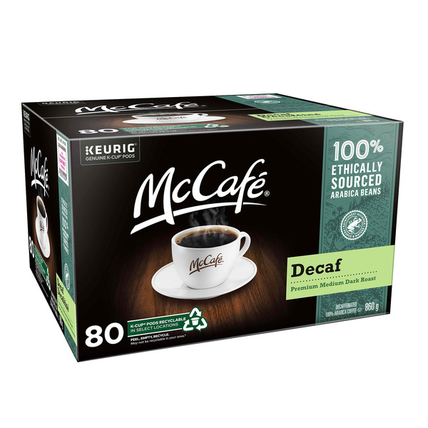 Costco McCafé Premium Medium Roast Dark Decaf K Cup Coffee Pods Same ...