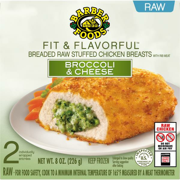 Barber Foods Fit & Flavorful™ Stuffed Chicken Breasts Broccoli Cheese ...