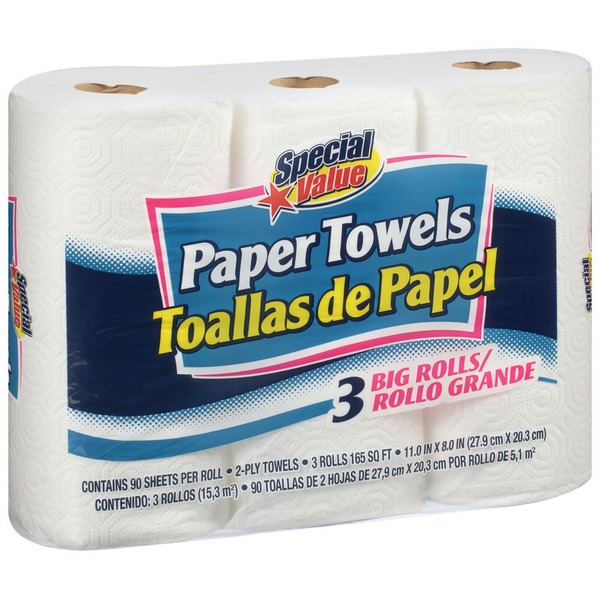 Special Value Big Rolls Paper Towels (3 ct) - Instacart