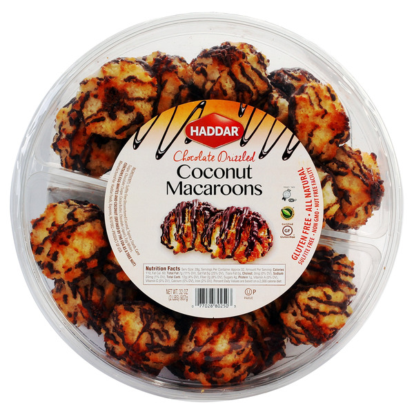 Haddar Chocolate Drizzled Coconut Macaroons Same-Day Delivery | Costco ...
