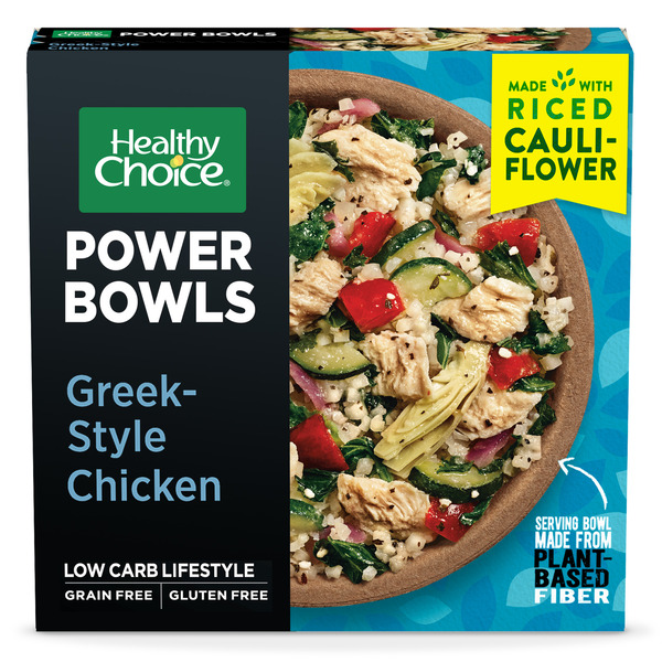 Healthy Choice Power Bowls Greek-Style Chicken, Frozen Meal Same-Day ...