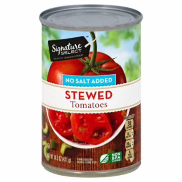 Safeway SIGNATURE SELECTS Tomatoes, No Salt Added, Stewed, Steam Peeled ...
