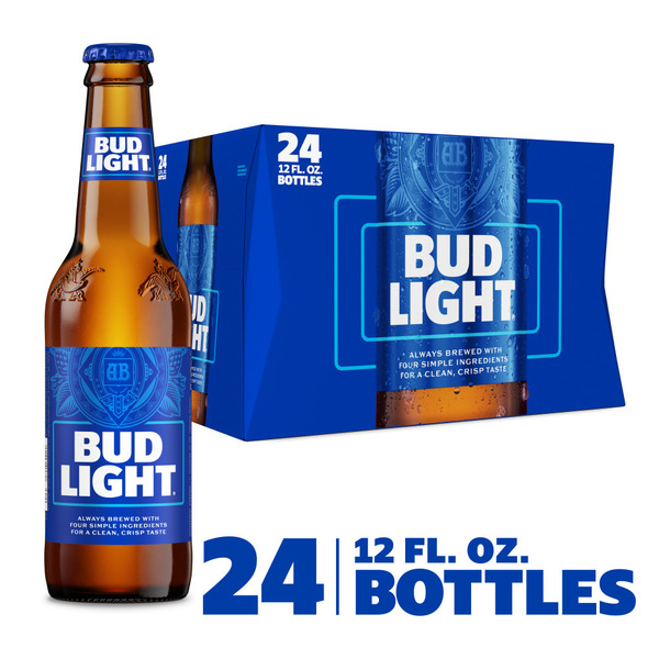 Bud Light American Lager Beer 24 Pack, 12 Fl Oz Bottles Same-Day ...