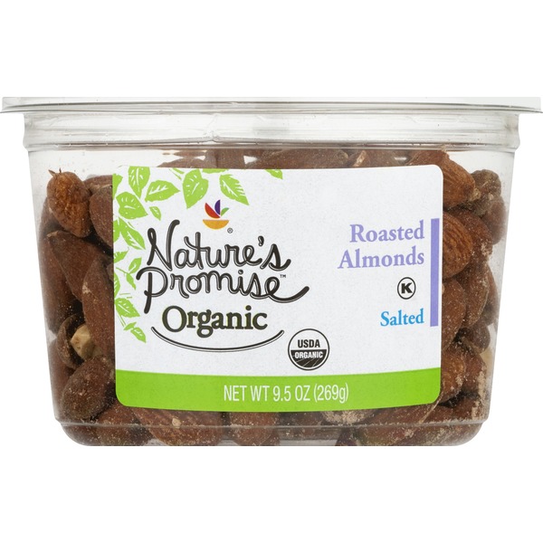 Nature's Promise Almonds, Organic, Roasted, Salted (9.5 oz) - Instacart