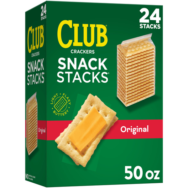 Club Snack Stacks Original Crackers, Lunch Snacks, Flip-Top, 24 Count ...