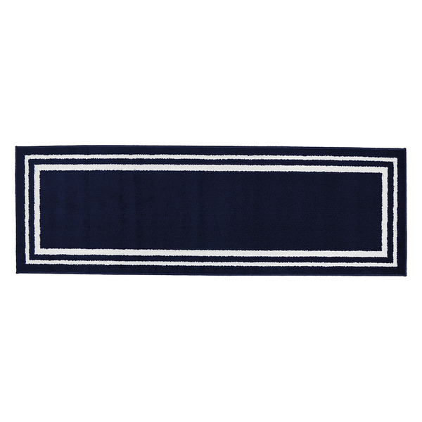 Huntington Home Double Border Utility Runner Rug - Navy Same-Day ...