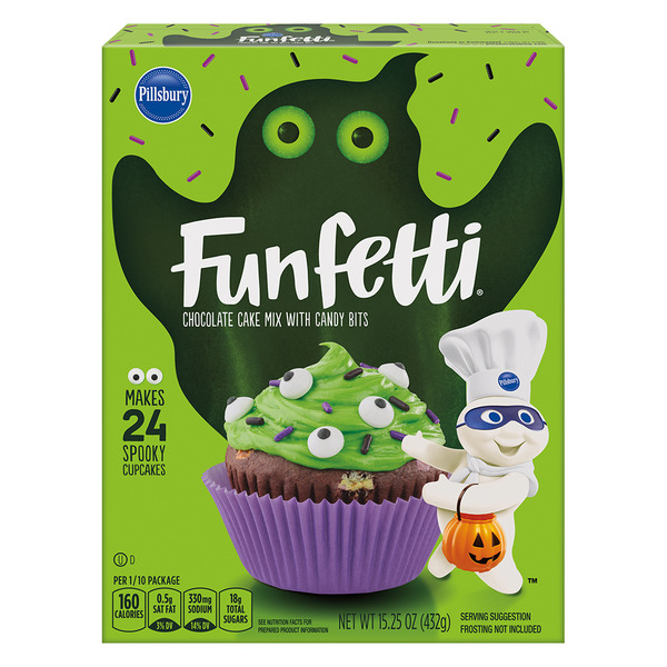Pillsbury Funfetti Slime Chocolate Cake Mix with Colored Bits, 15.25 Oz ...