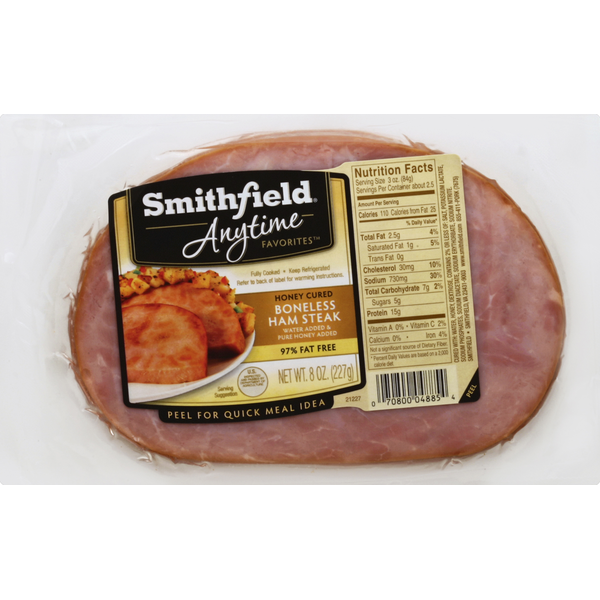 Smithfield Ham Steak, Boneless, Honey Cured (8 oz) - Instacart