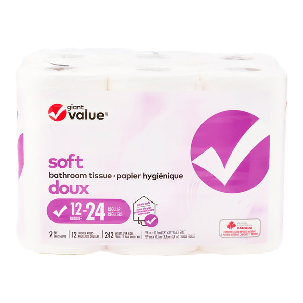 Giant Value Soft Bathroom Tissue, 12-Pack Same-Day Delivery | Giant Tiger