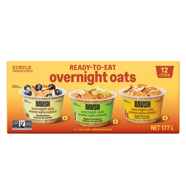 MUSH Overnight Oats Variety Pack Same-Day Delivery | Costco