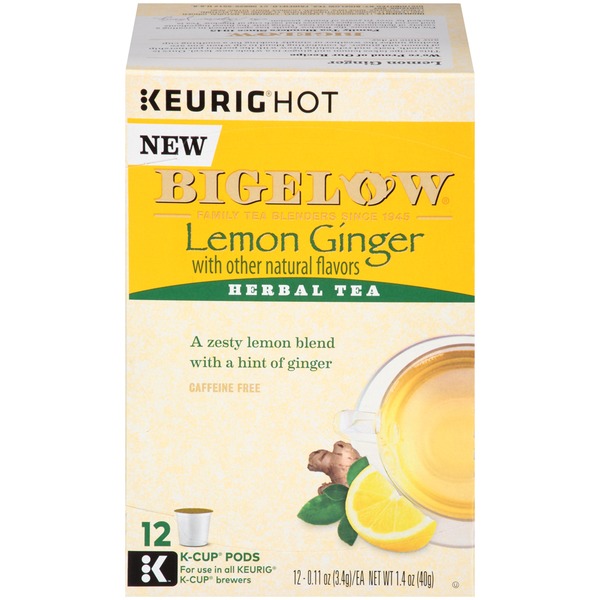 Bigelow Lemon Ginger Herbal Tea (0.11 oz) - Instacart
