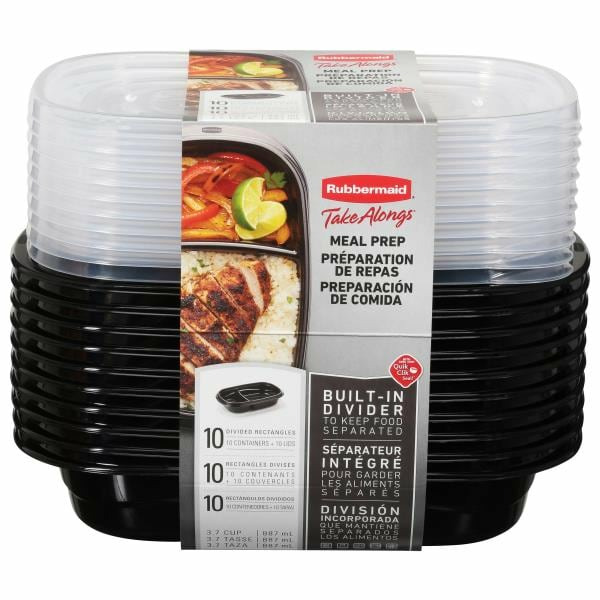 Publix Rubbermaid Containers & Lids, Divided Rectangles, 3.7 Cup Same ...