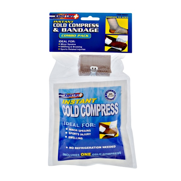 Rapid Care Instant Cold Compress & Bandage Combo Pack (1 ct) - Instacart