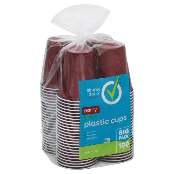 Stater Bros. Simply Done 18-Ounce Red Plastic Cups Same-Day Delivery ...