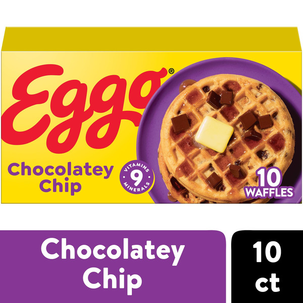Kroger Kellogg’s Eggo Waffles Chocolatey Chip, Frozen Breakfast, 12.3 ...