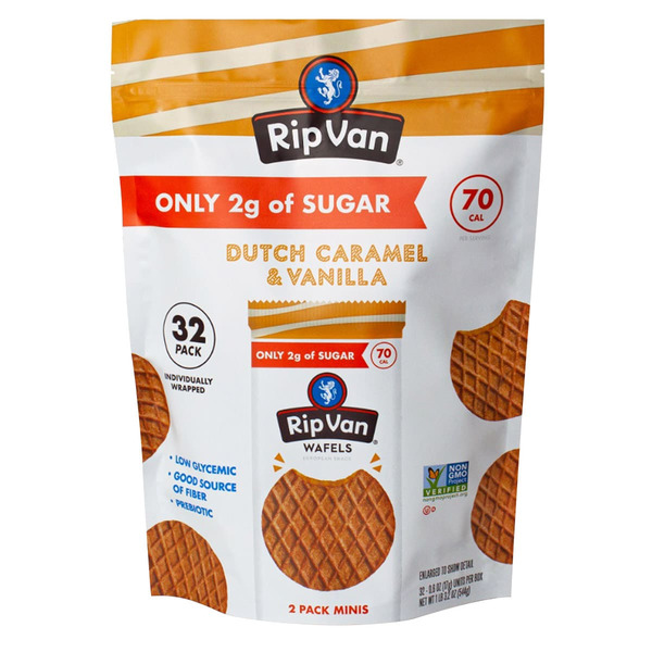 Costco Rip Van Wafels Wafels, Dutch Caramel & Vanilla, Minis, 2 Pack ...