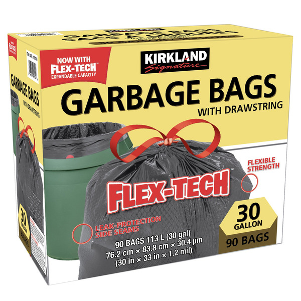 Kirkland Signature Drawstring Garbage Bags Same-Day Delivery | Costco