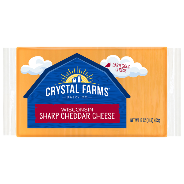 Crystal Farms Cheese, Sharp Cheddar, Wisconsin Same-Day Delivery or ...