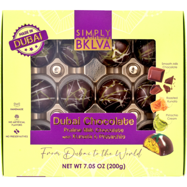 Simply Bklva Dubai Chocolate Praline Milk Chocolate with Kunafa & Pistachio Same-Day Delivery or ...