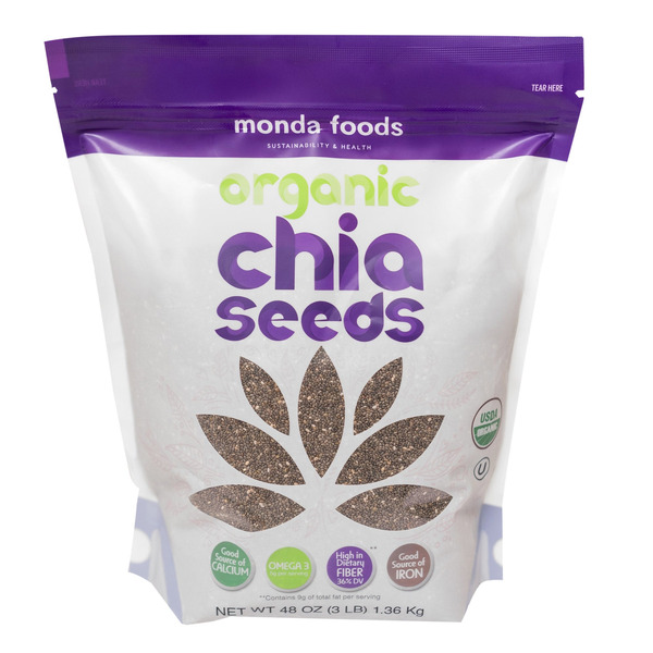 Monda Foods Organic Chia Seeds, 48 oz Same-Day Delivery | Costco