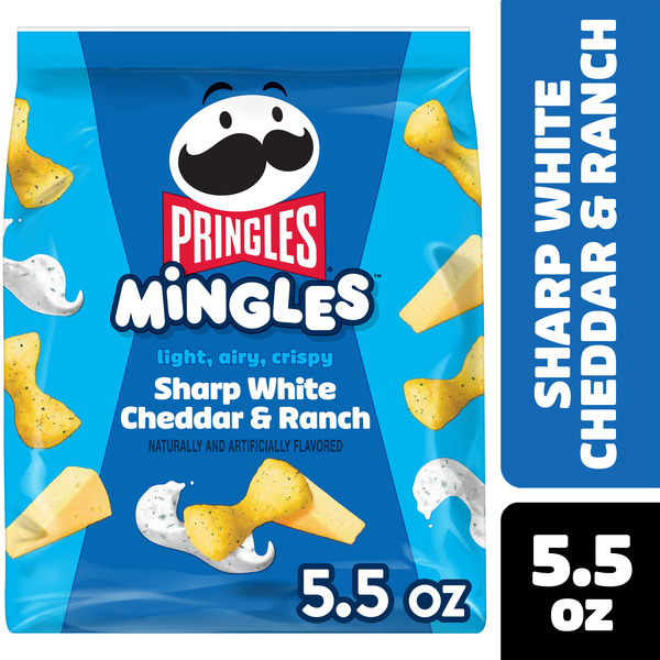 Pringles Mingles Puffed Snacks Sharp White Cheddar and Ranch, Cheese ...