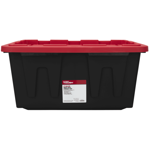 Walmart Hyper Tough Snap Lid Plastic Storage Tote Box - Black Base ...