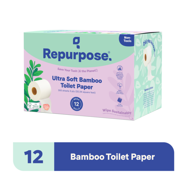 Safeway Repurpose Bamboo Tree Free Toilet Paper, 3-Ply, 300 Sheets, 12 ...
