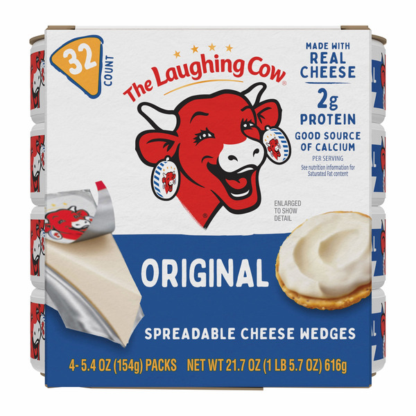 Costco Laughing Cow Original Spreadable Cheese Wedges, 5.43 oz, 4-count ...