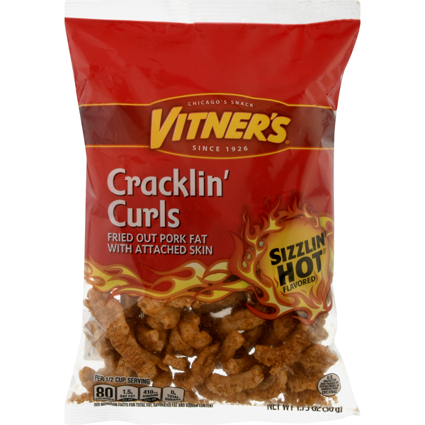 Vitner's Cracklin' Curls, Sizzlin' Hot Flavored (1.75 oz) - Instacart