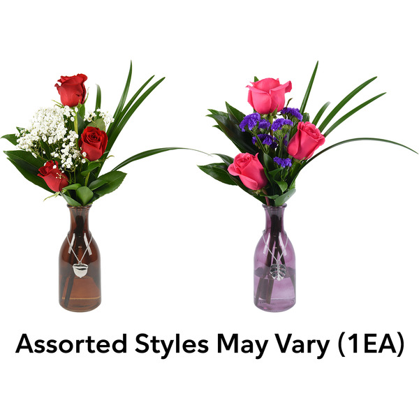 Triple Rose Buds With Vase Same-Day Delivery or Pickup | Publix