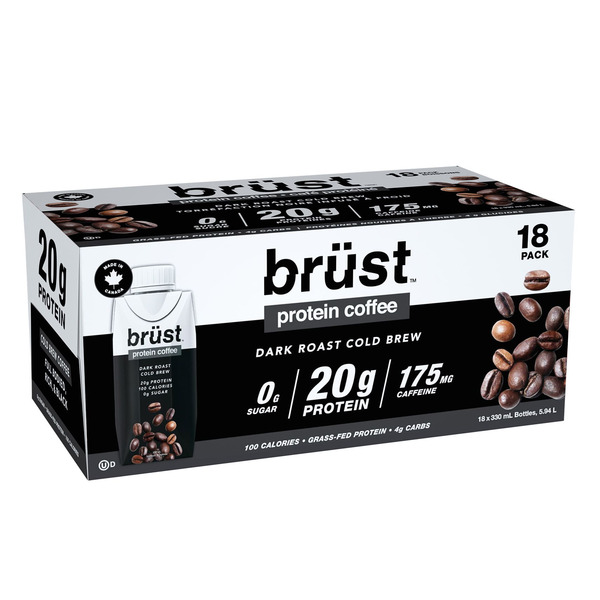 Costco Brust Dark Roast Cold Brew Protein Coffee Same-Day Delivery ...