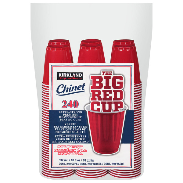 Kirkland Signature Chinet Red Cups, 240 x 18 oz Same-Day Delivery | Costco