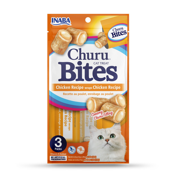INABA Bites for Cats, Chicken Recipe, Soft/Chewy Baked Cat Treats Same ...
