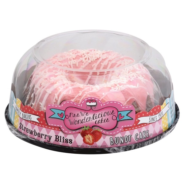 Mrs Ws Wonderlicious Cakes Bundt Cake, Strawberry Bliss (28 oz) - Instacart