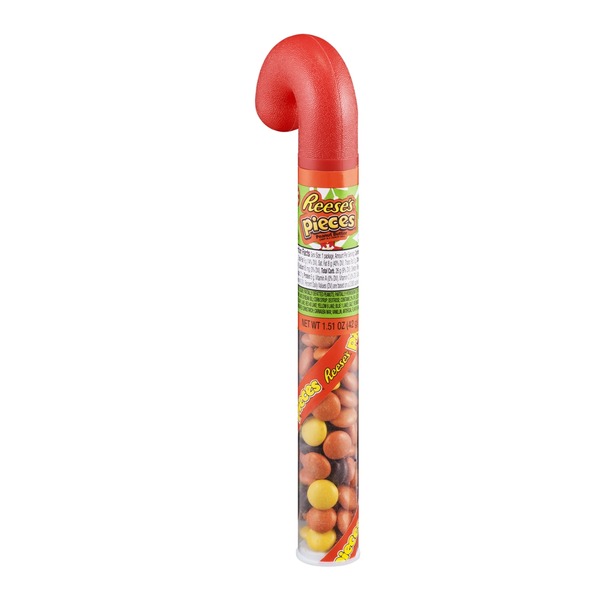 Reese's Pieces Holiday Peanut Butter Candy Filled Cane (1.51 oz ...