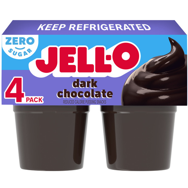 Jell-O Dark Chocolate Sugar Free Refrigerated Pudding Cup Snacks Same ...