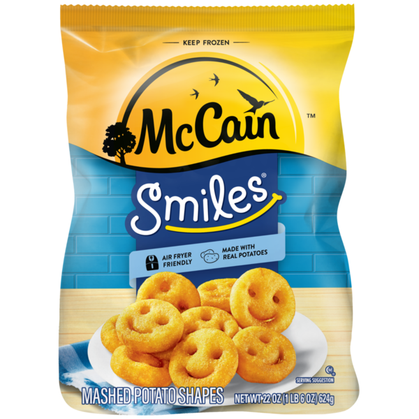 McCain Smiles Mashed Potato Shapes Frozen Potatoes Same-Day Delivery or ...