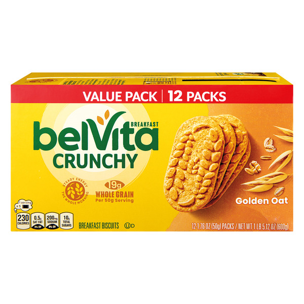 belVita Breakfast Breakfast Biscuits, Golden Oat, Crunchy, Value Pack ...