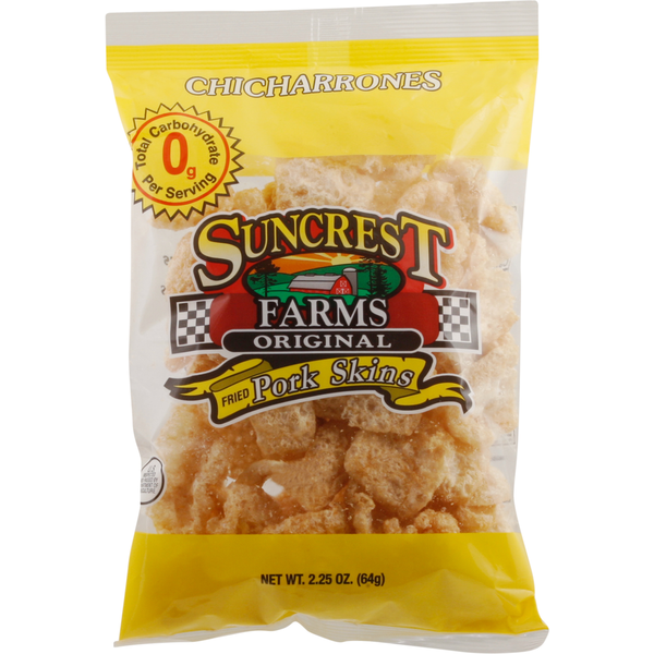 Food Lion Suncrest Farms Pork Skins, Fried, Chicharrones, Original Same ...