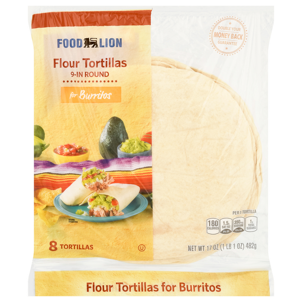 Food Lion Food Lion Flour Tortillas, Round, 9-Inch Same-Day Delivery or ...