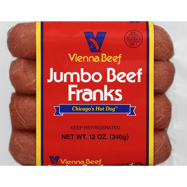 Vienna Beef Beef Franks, Jumbo Same-Day Delivery or Pickup | Woodman's ...