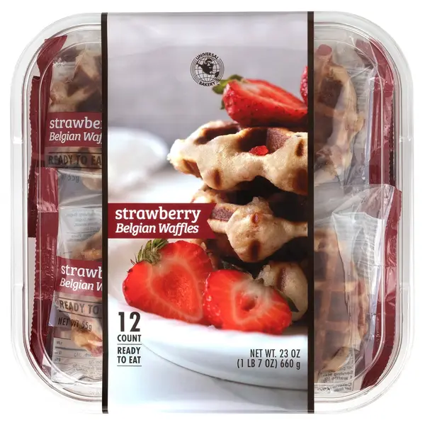 Universal Bakery Strawberry Belgian Waffles Same-Day Delivery | Costco